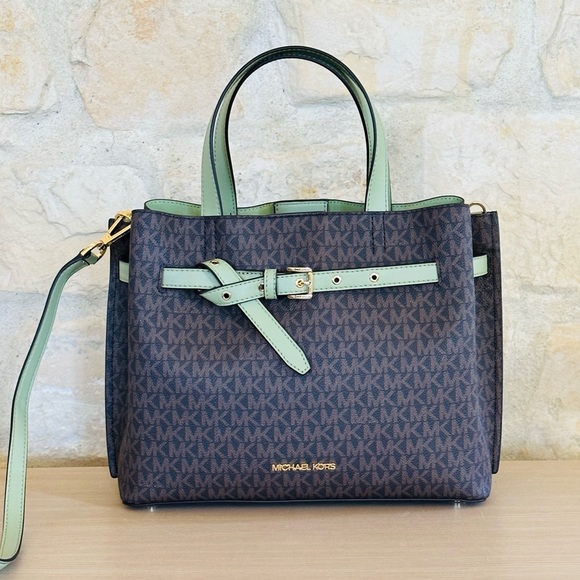 Michael Kors | Bags | Michael Kors Emilia Signature Satchelwallet Set ...